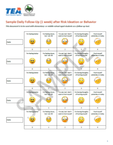 Sample Follow-Up Scale Elementary - Texas School Mental Health